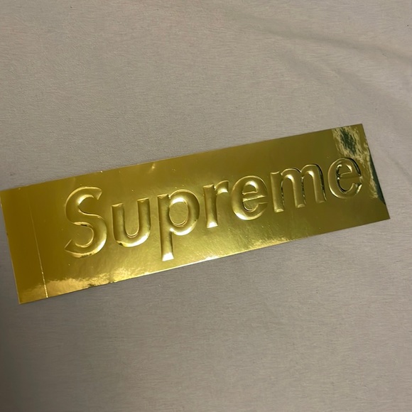 Supreme | Accessories | Authentic Supreme Gold Bar 3d Box Logo Decal ...